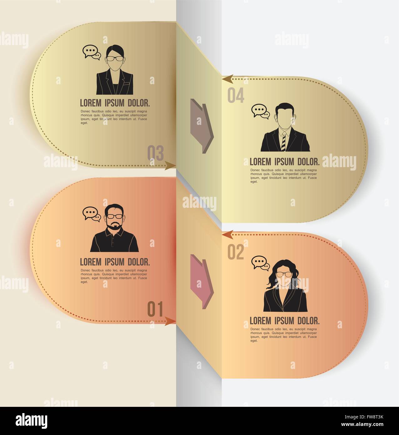 Modern arrow business timeline template. Vector illustration. Can be ...