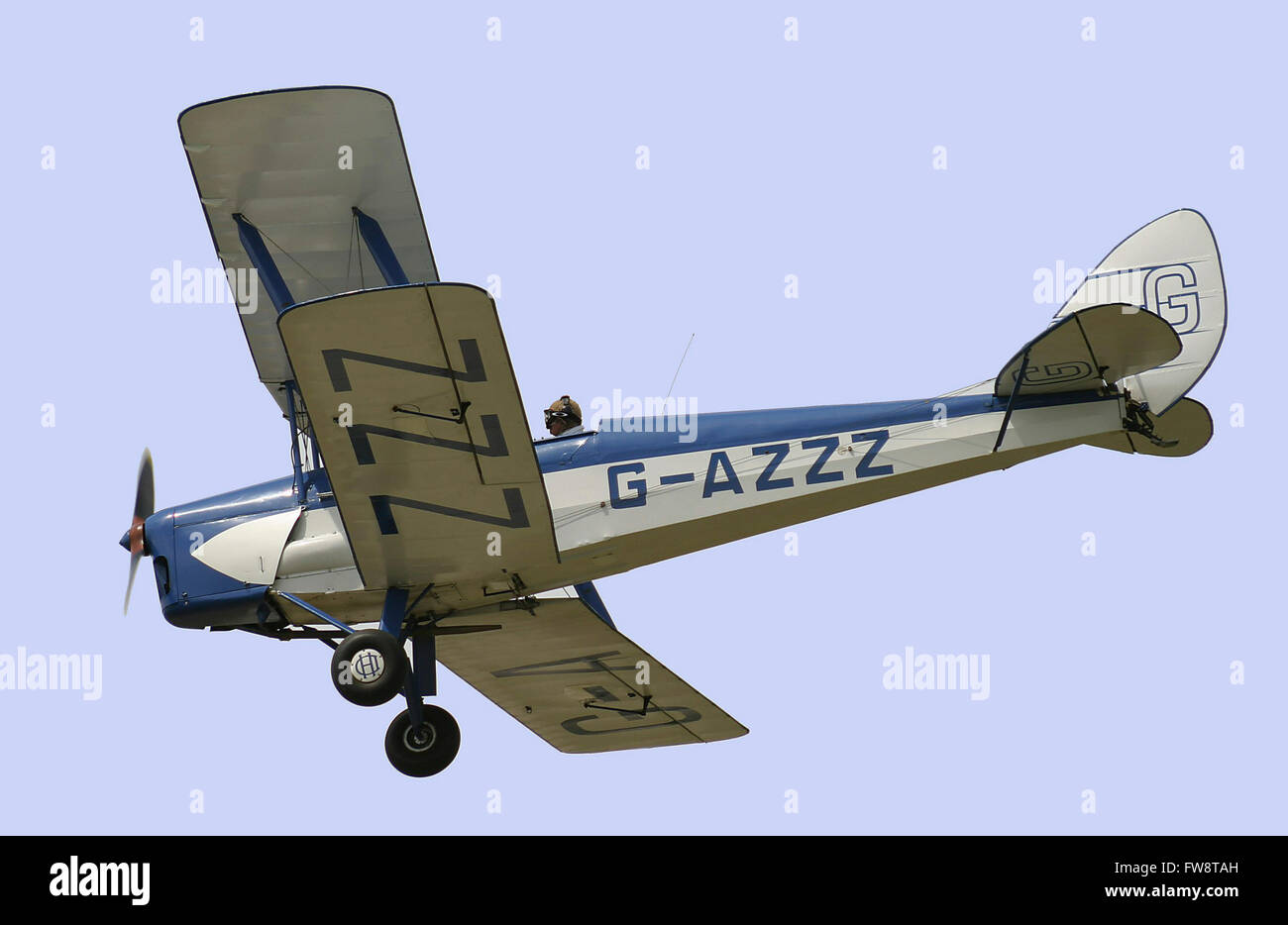 Flying Tiger Moth biplane Stock Photo - Alamy