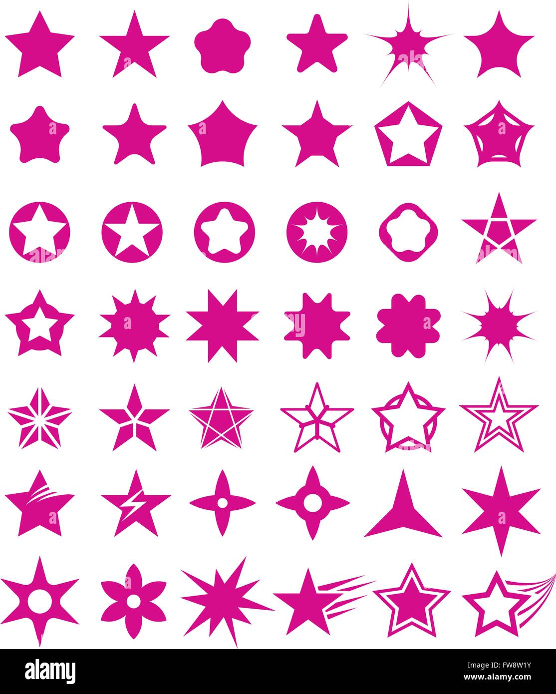 Star shape set. Vector illustration Stock Vector Image & Art - Alamy