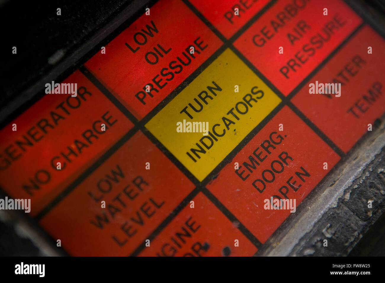 An old bus indicator panel as used on London busees Stock Photo - Alamy