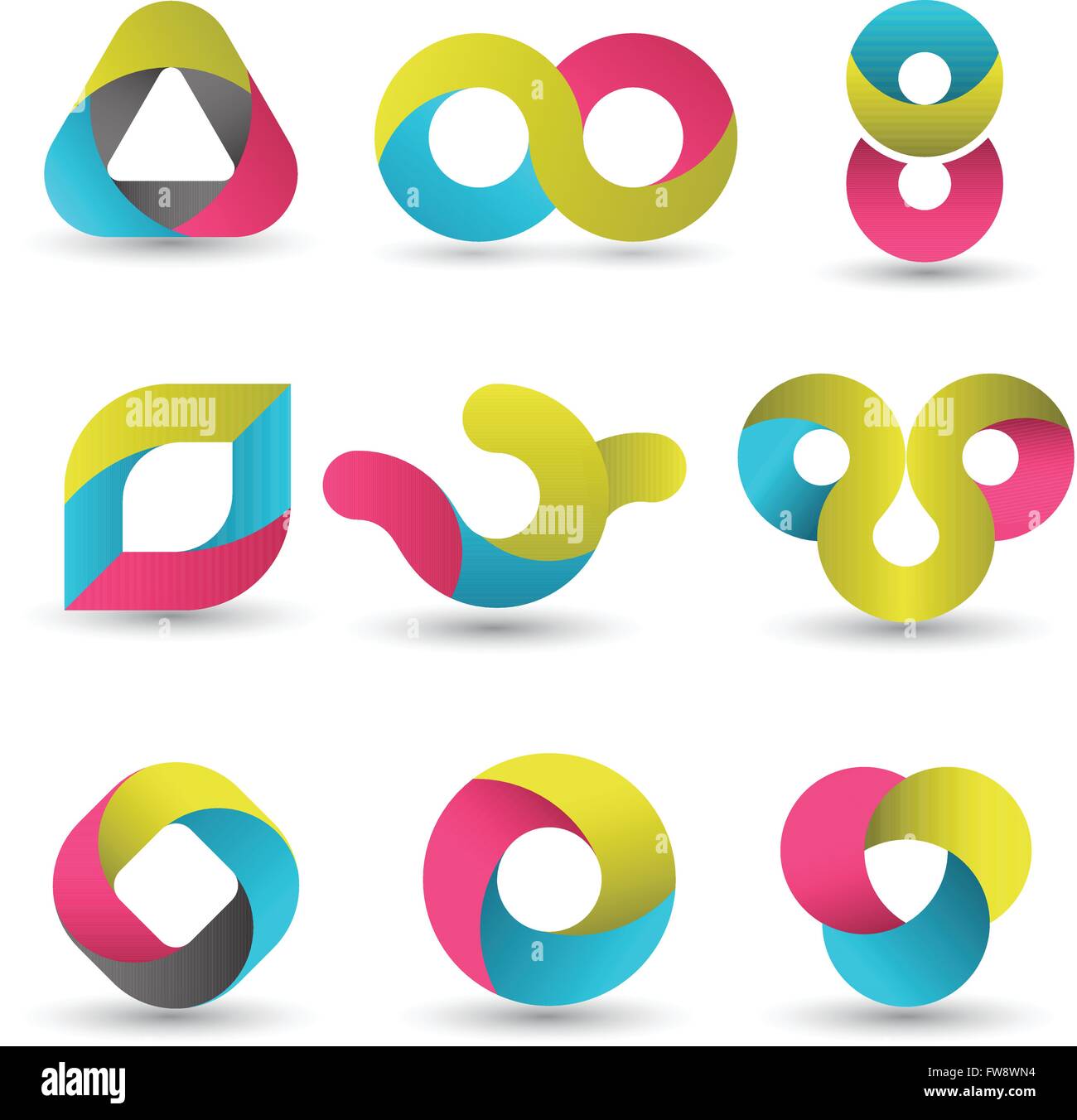 Modern shape set. Vector illustration Stock Vector Image & Art - Alamy