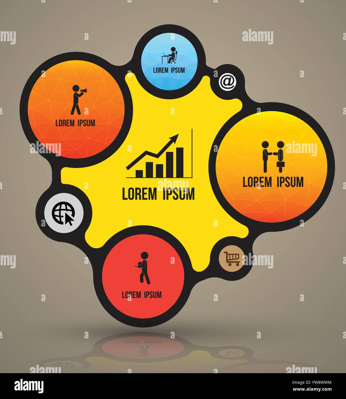 Circle group with icons vector illustration, can use for info graphic ...