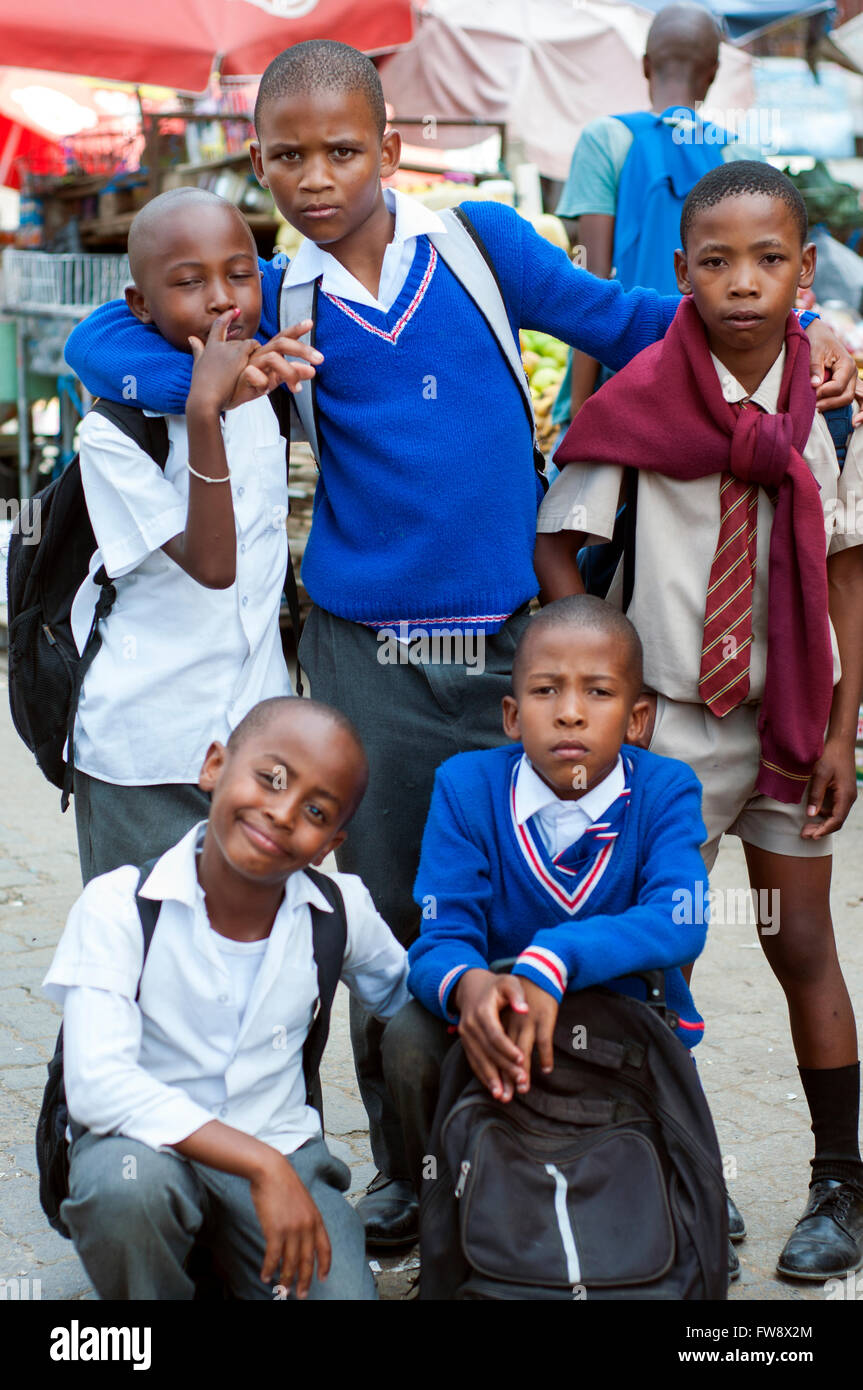Positive boys school student students uniform uniforms hi-res stock ...
