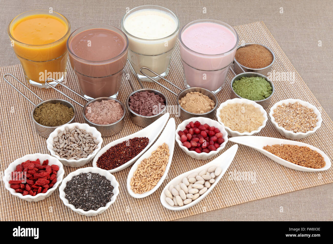 Health and body building high protein super food with supplement ...