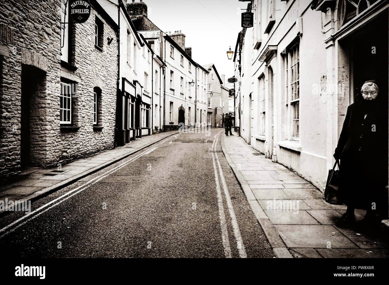 The lady in Black. Taken Just off the main high street in Brecon South ...
