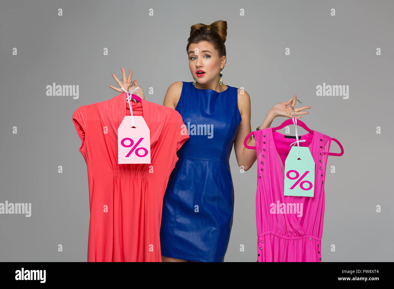 Confused girl dresses hi-res stock photography and images - Alamy
