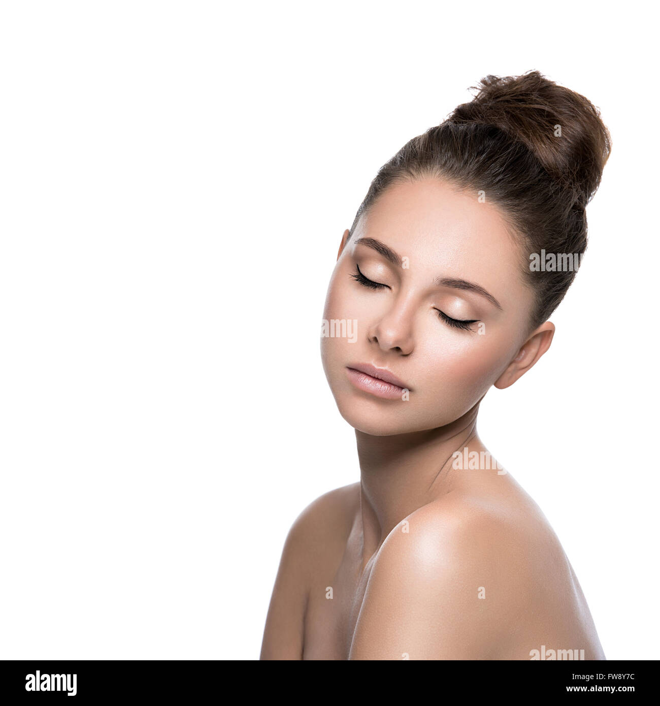 Beautiful girl with perfect skin Stock Photo - Alamy