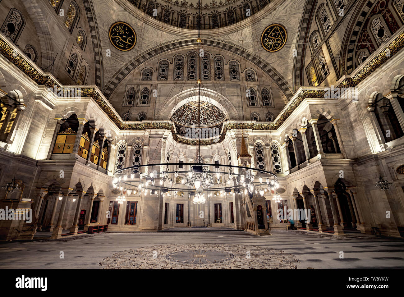 Blue Mosque interior Stock Photo - Alamy