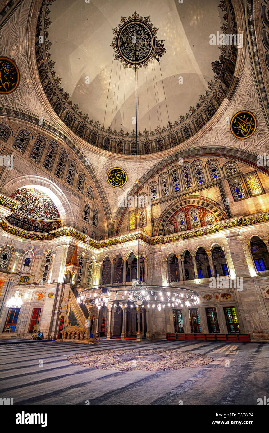 Blue Mosque interior Stock Photo - Alamy