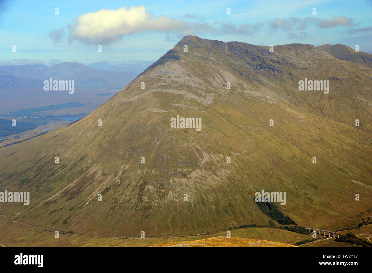 The Munro Beinn Dorain and the Auch Viaduct from the Summit of the ...