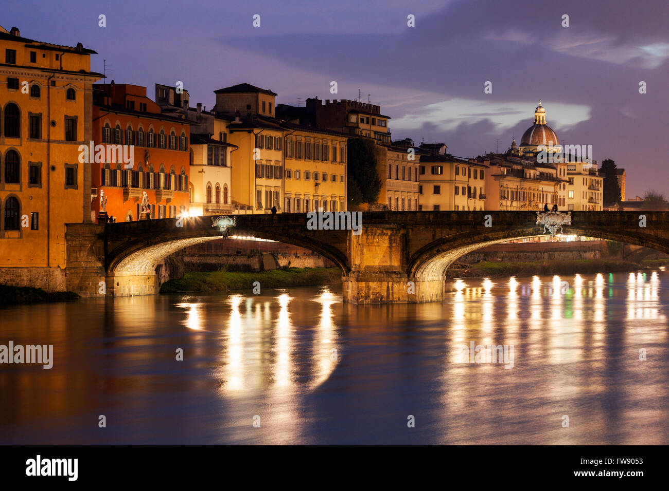 Holy Trinity Bridge in Florence Stock Photo - Alamy