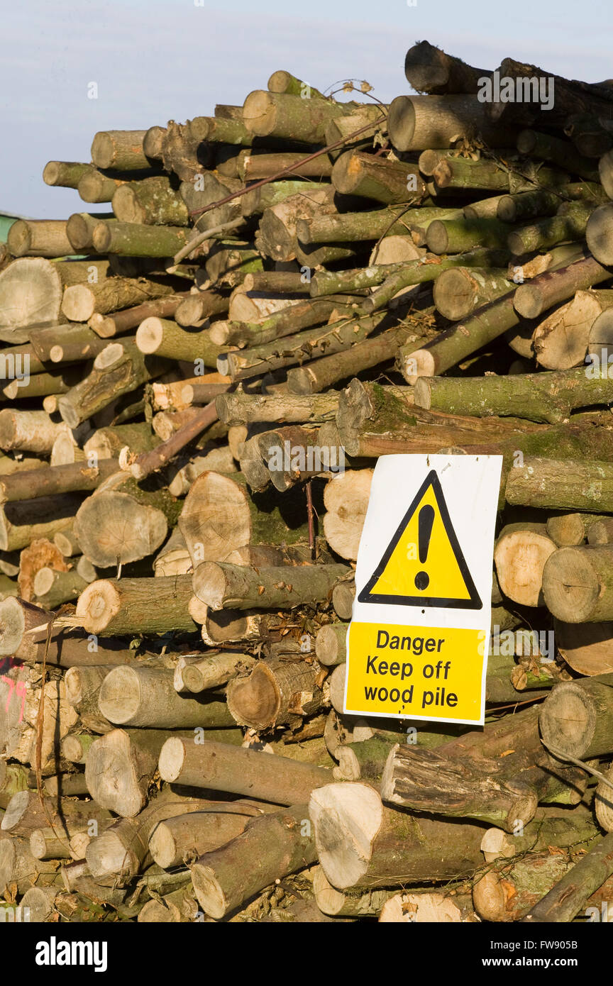Keep off log pile hi-res stock photography and images - Alamy