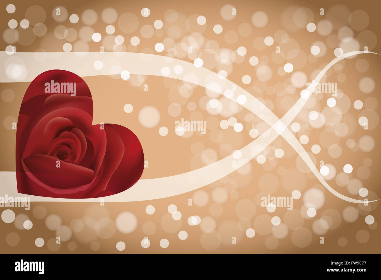 Rose And Heart With Banner