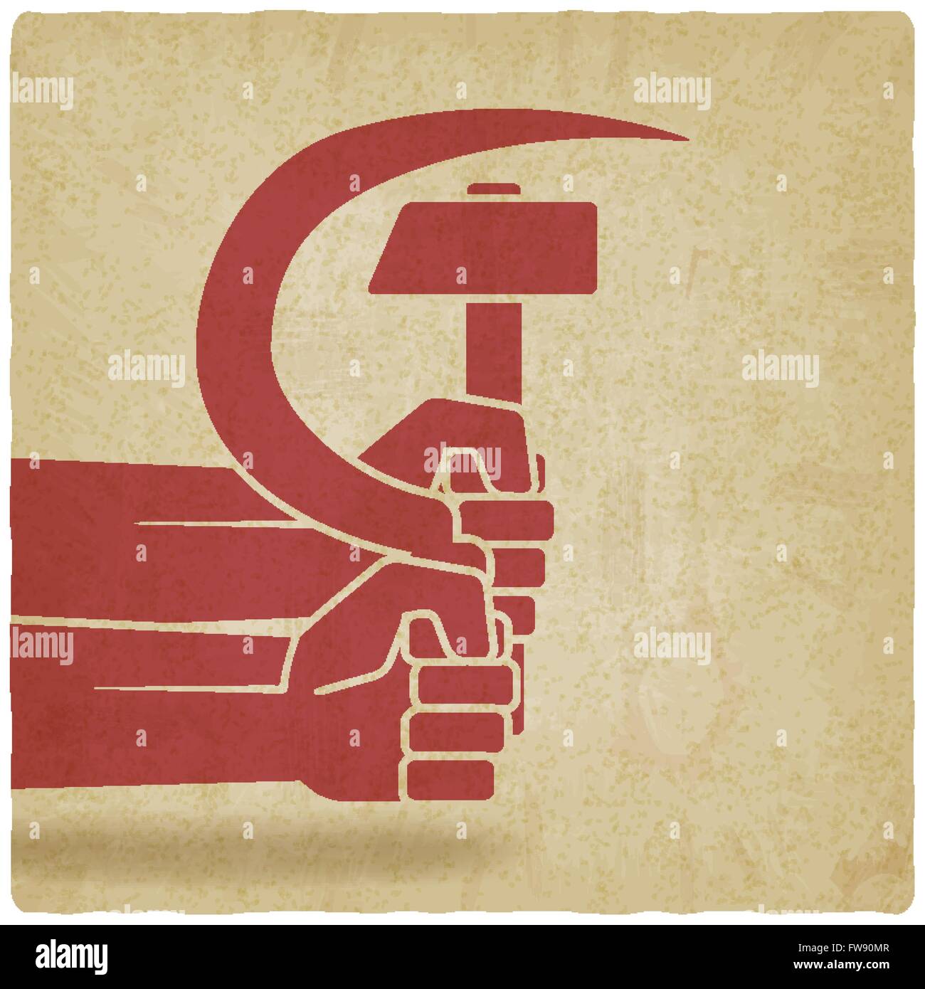 Day hammer sickle fist hand red Stock Vector Images - Alamy