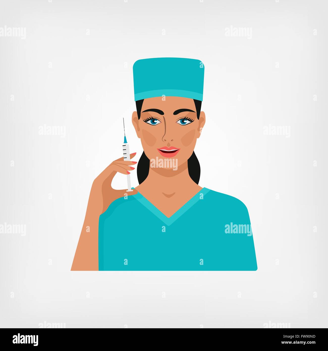 nurse with syringe Stock Vector Image & Art - Alamy