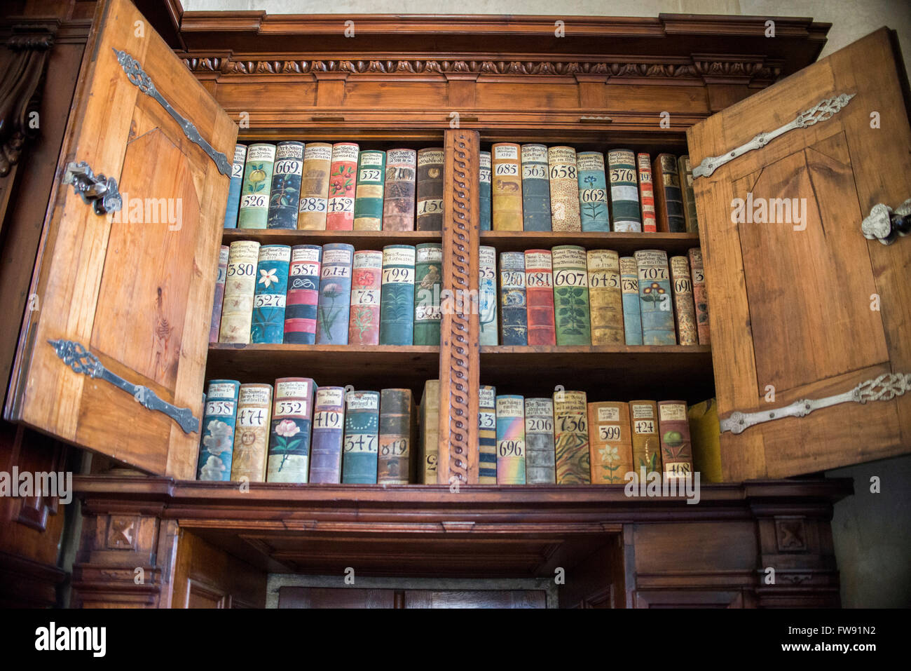 PRAGUE, March 18 : very old books in St. Vitus Cathedral (Prague Castle ...