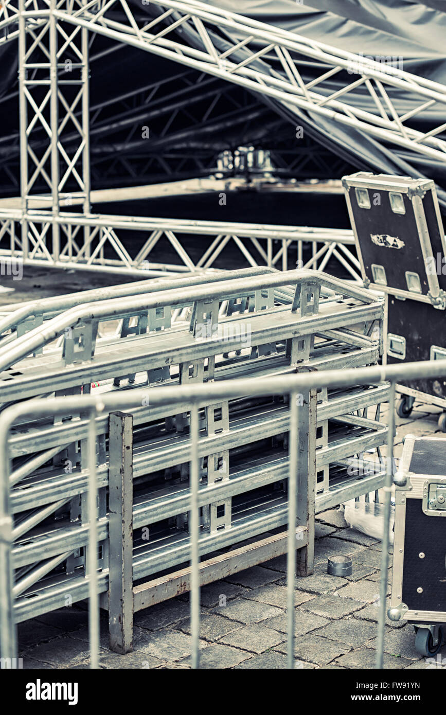 building a concert stage Stock Photo - Alamy