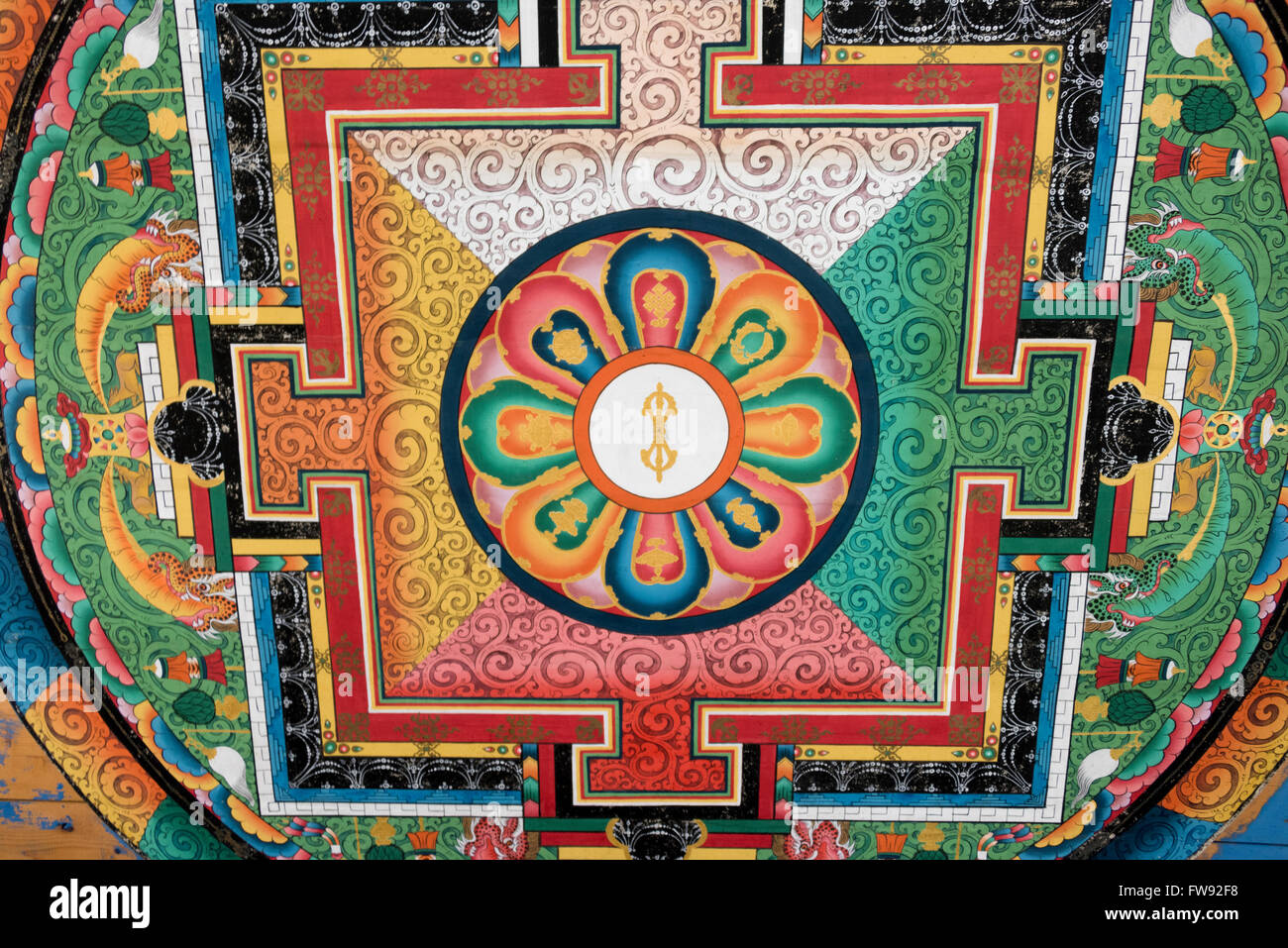 Interiors of the tachog lhakhang dzong hi-res stock photography and ...