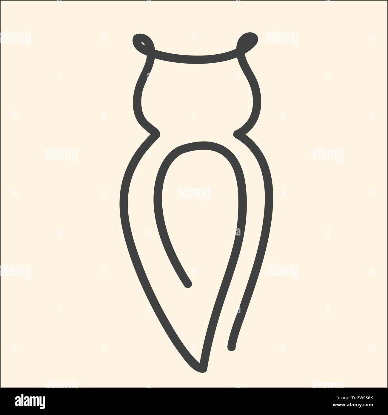 One line owl vector illustration Stock Vector Image & Art - Alamy
