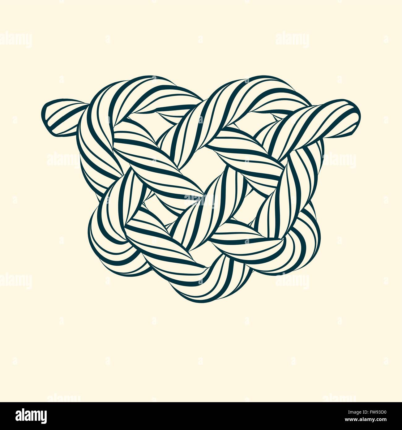 Rope Heart Knot Vector
