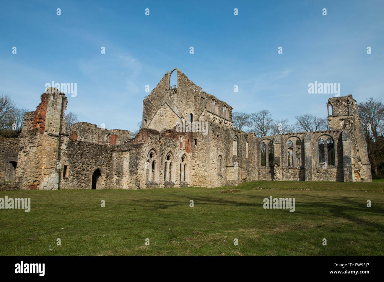 the now ruined 13th century Cistercian Netley Abbey Stock Photo - Alamy