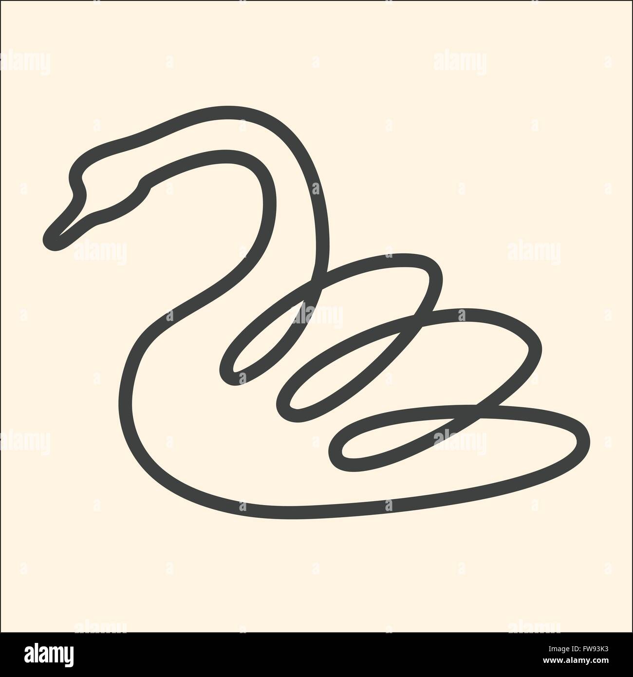 Flying swan vector vectors hi-res stock photography and images - Alamy