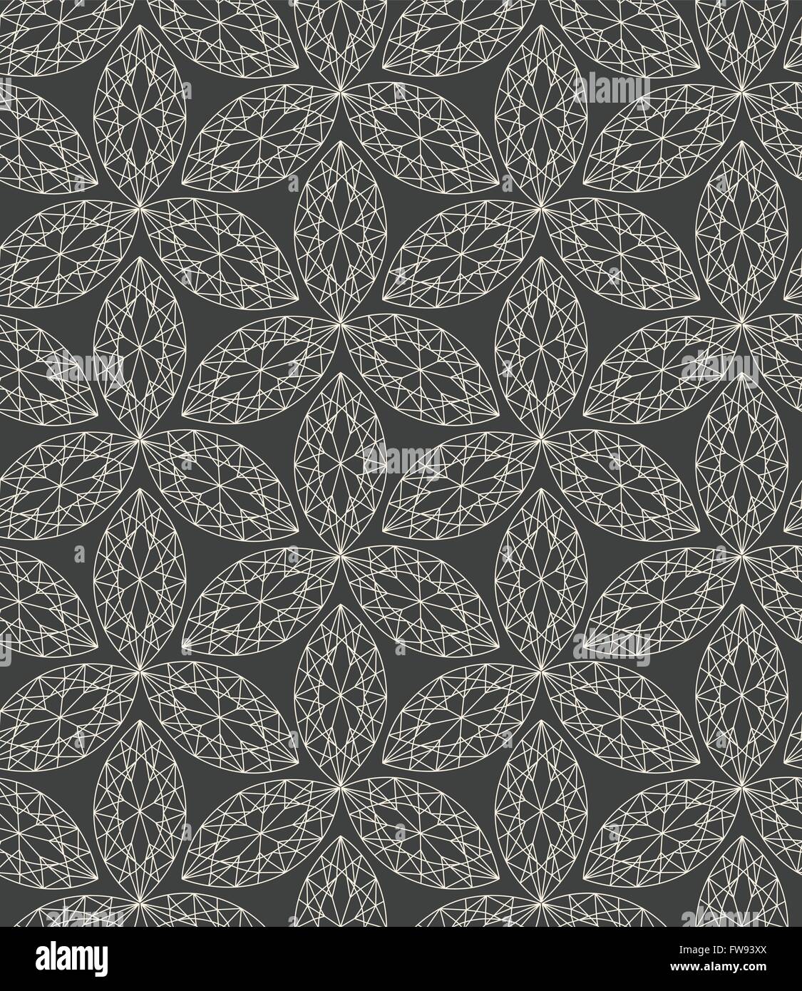 Seamless pattern made of line art crystals Stock Vector Image & Art - Alamy