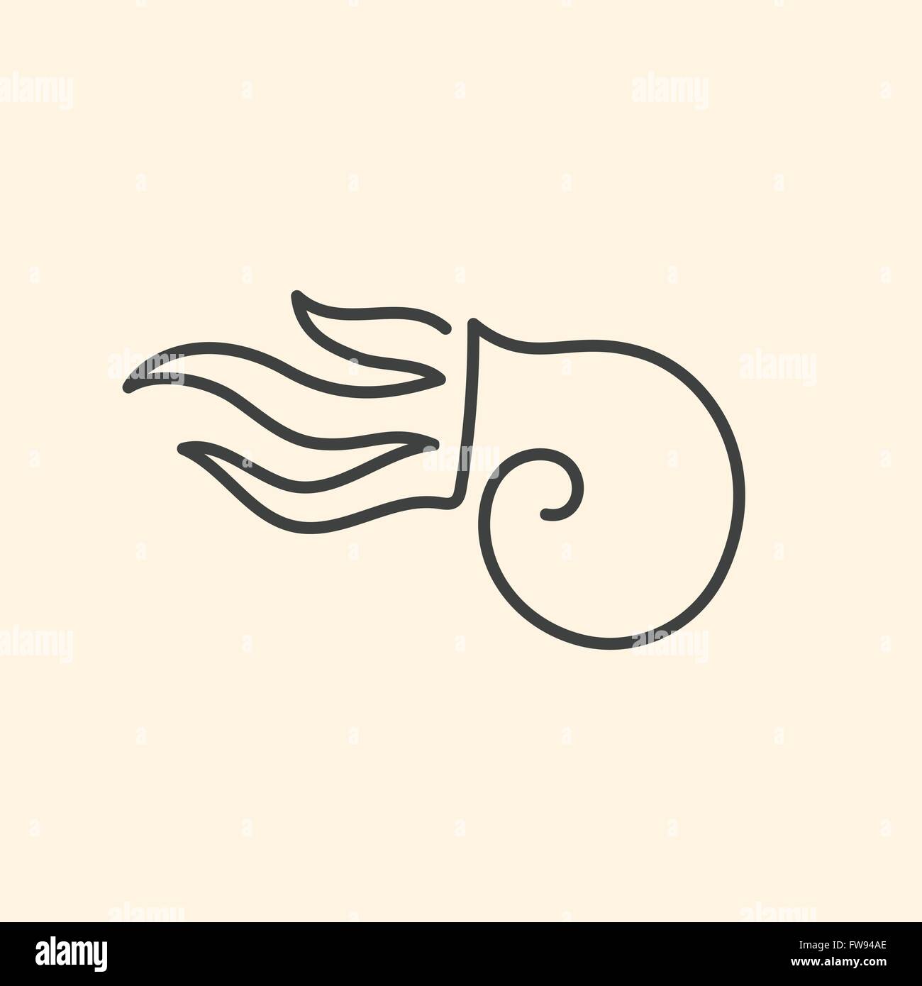 Line art illustration seashell Stock Vector Images - Alamy