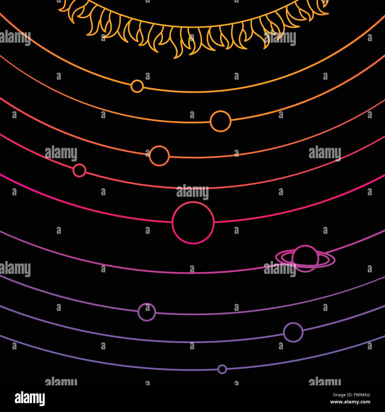 Solar system scheme Stock Vector Image & Art - Alamy