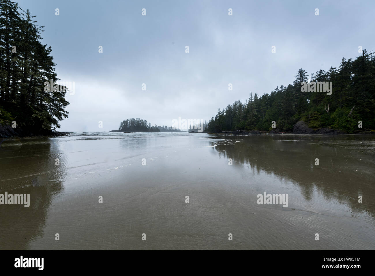 View of an ocean inlet, Pacific Rim National Park Reserve, British ...