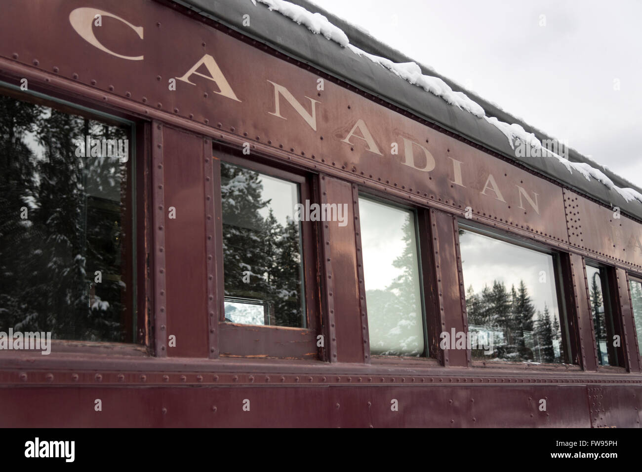 Canadian Pacific train, Banff National Park, Alberta, Canada Stock ...