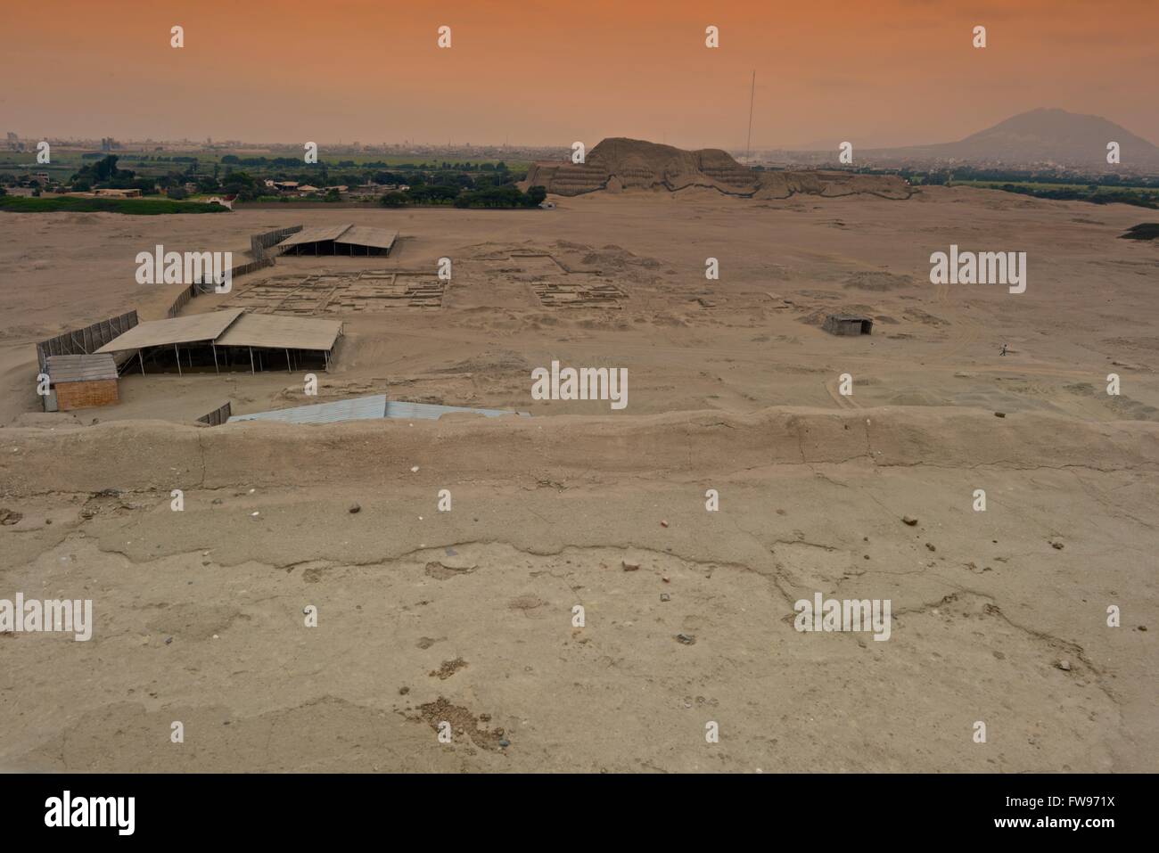 Huaca de la Luna ("Temple/Shrine of the Moon") is a large adobe brick ...