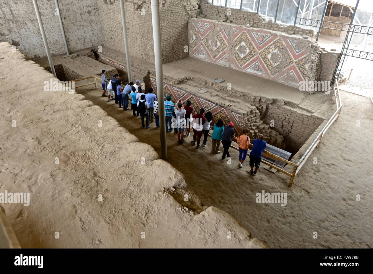 Huaca de la Luna ("Temple/Shrine of the Moon") is a large adobe brick ...