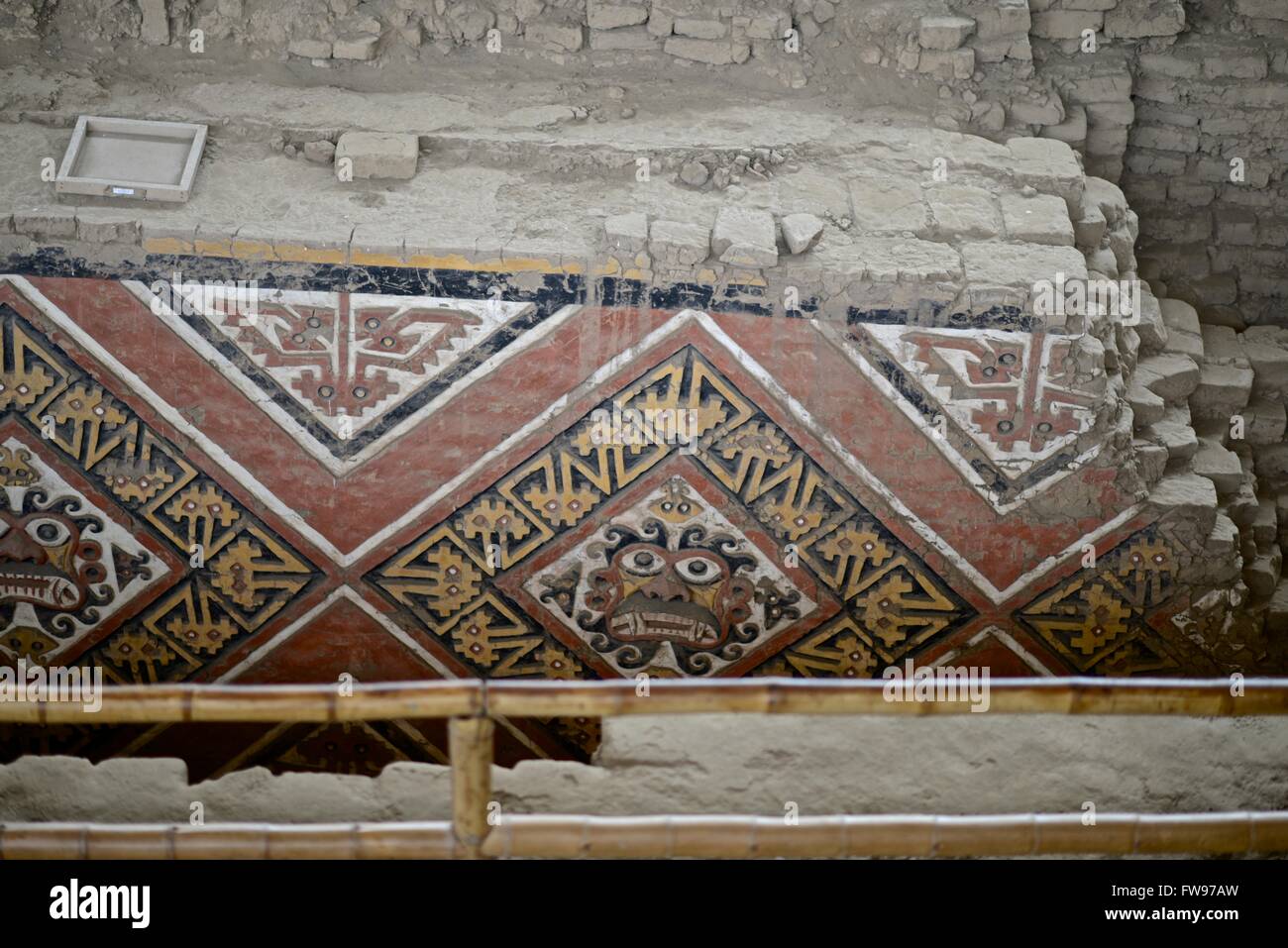 Huaca de la Luna ("Temple/Shrine of the Moon") is a large adobe brick ...