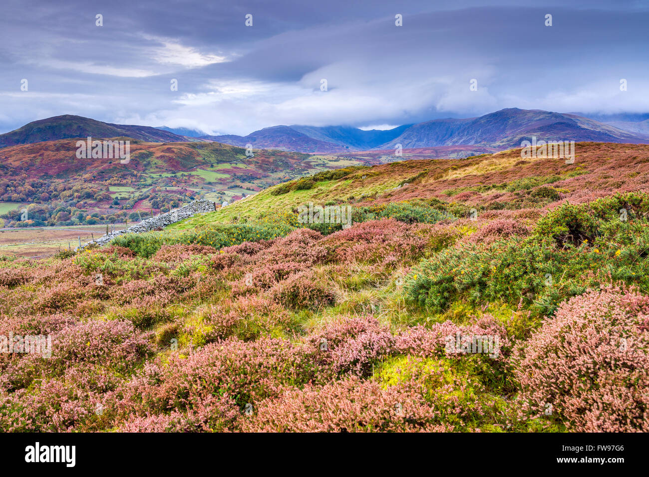 Dulyn valley seen from Pen-y-Gaer a Bronze Age hill fort near the ...
