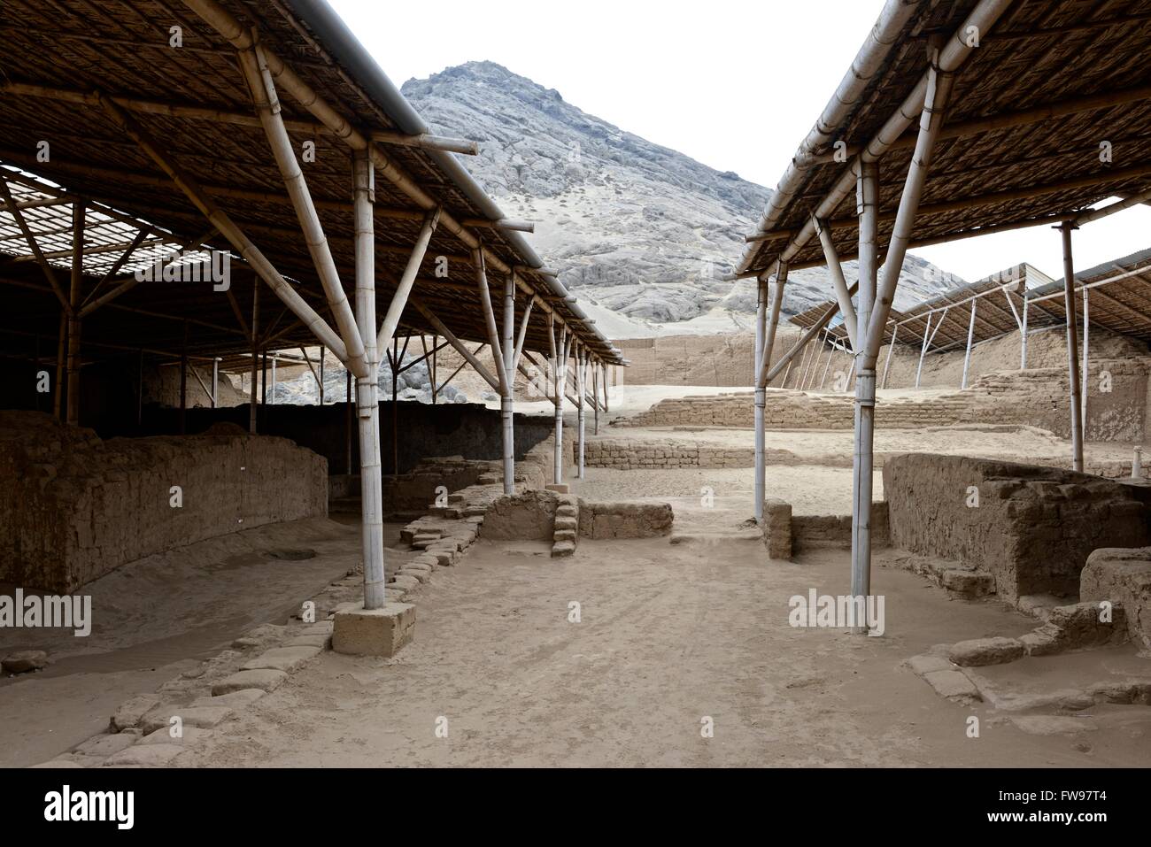 Huaca de la Luna ("Temple/Shrine of the Moon") is a large adobe brick ...