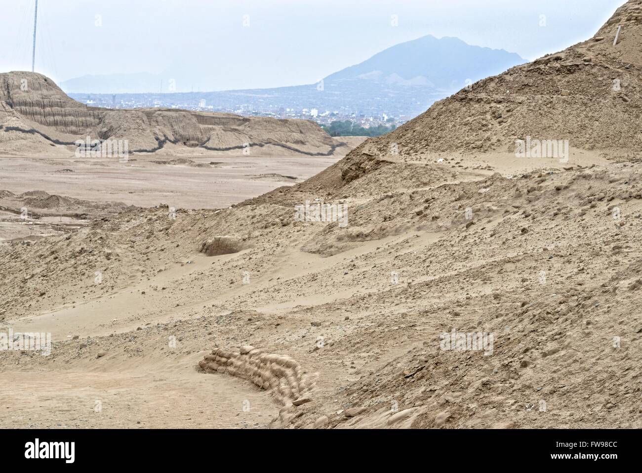 Huaca de la Luna ("Temple/Shrine of the Moon") is a large adobe brick ...