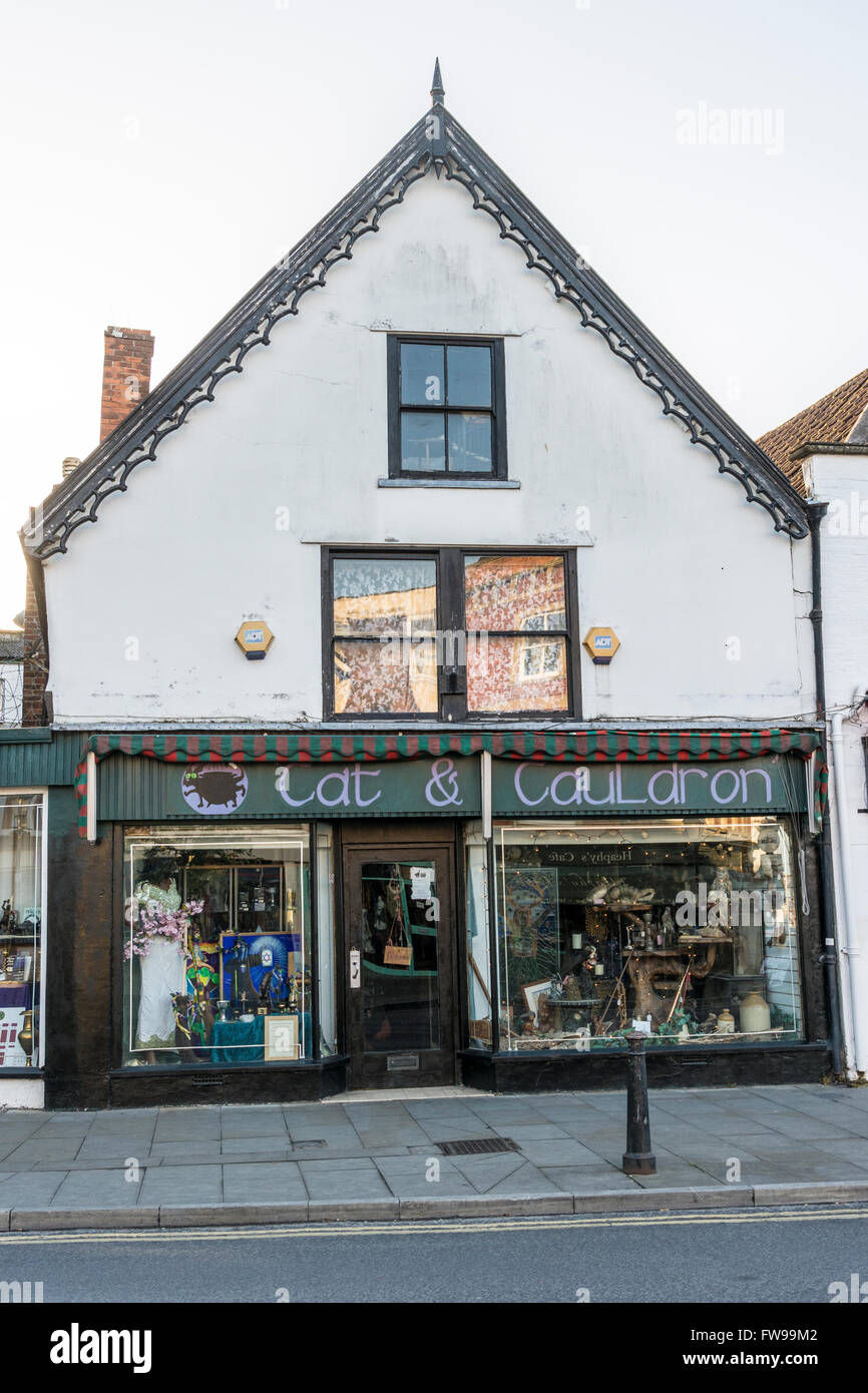 Shop - Cat & Cauldron, Glastonbury, Somerset, England Stock Photo - Alamy