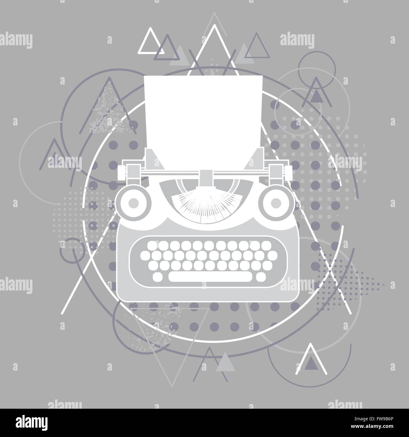 Vintage typewriter poster Stock Vector Images - Alamy