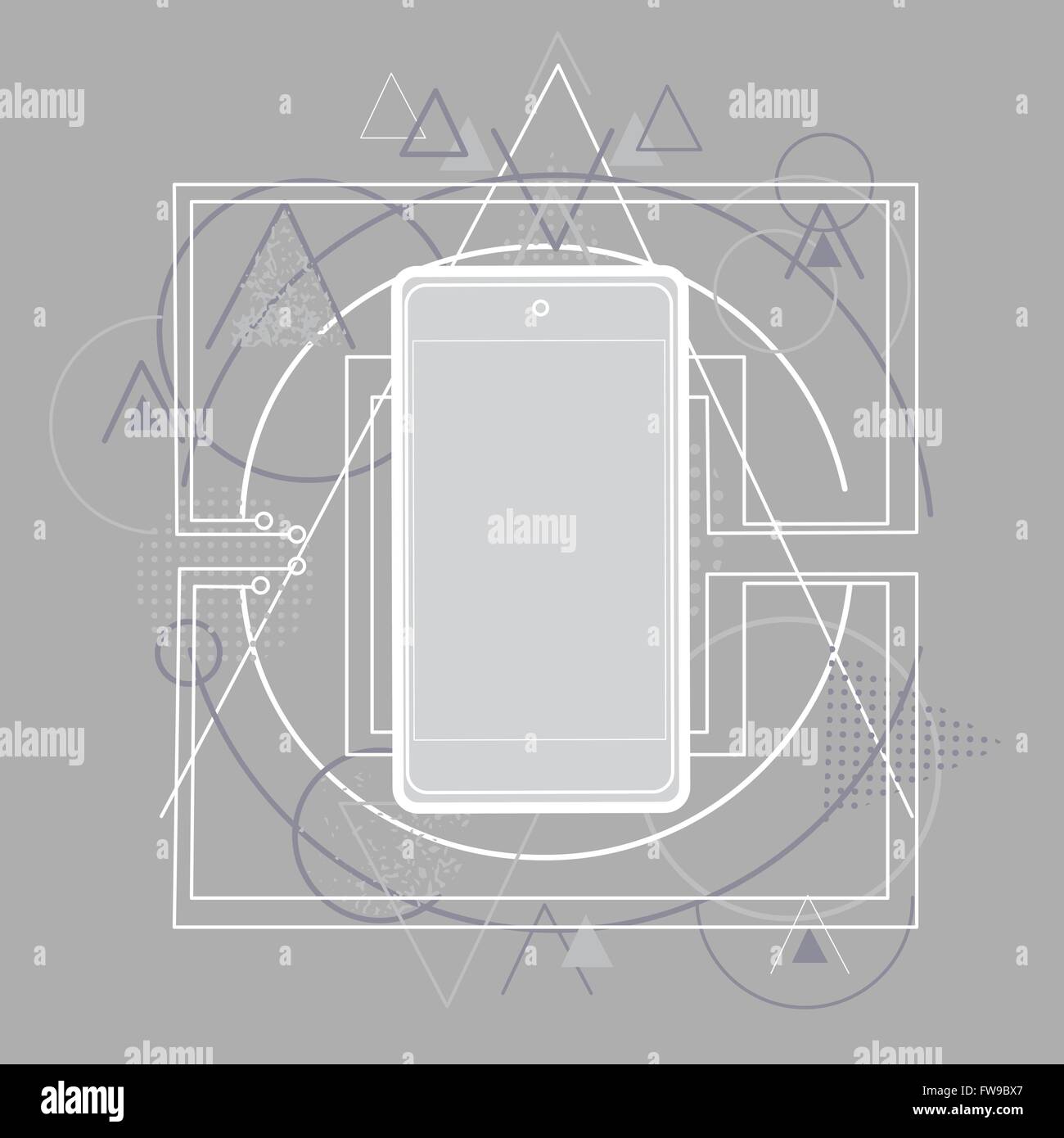 Smart Cell Phone Telephone Abstract Triangular Stock Vector Image & Art ...