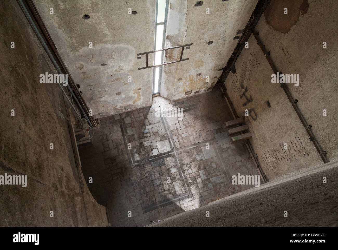 Ordensburg Vogelsang, tower floor with swastika, 1936-1939 educational ...