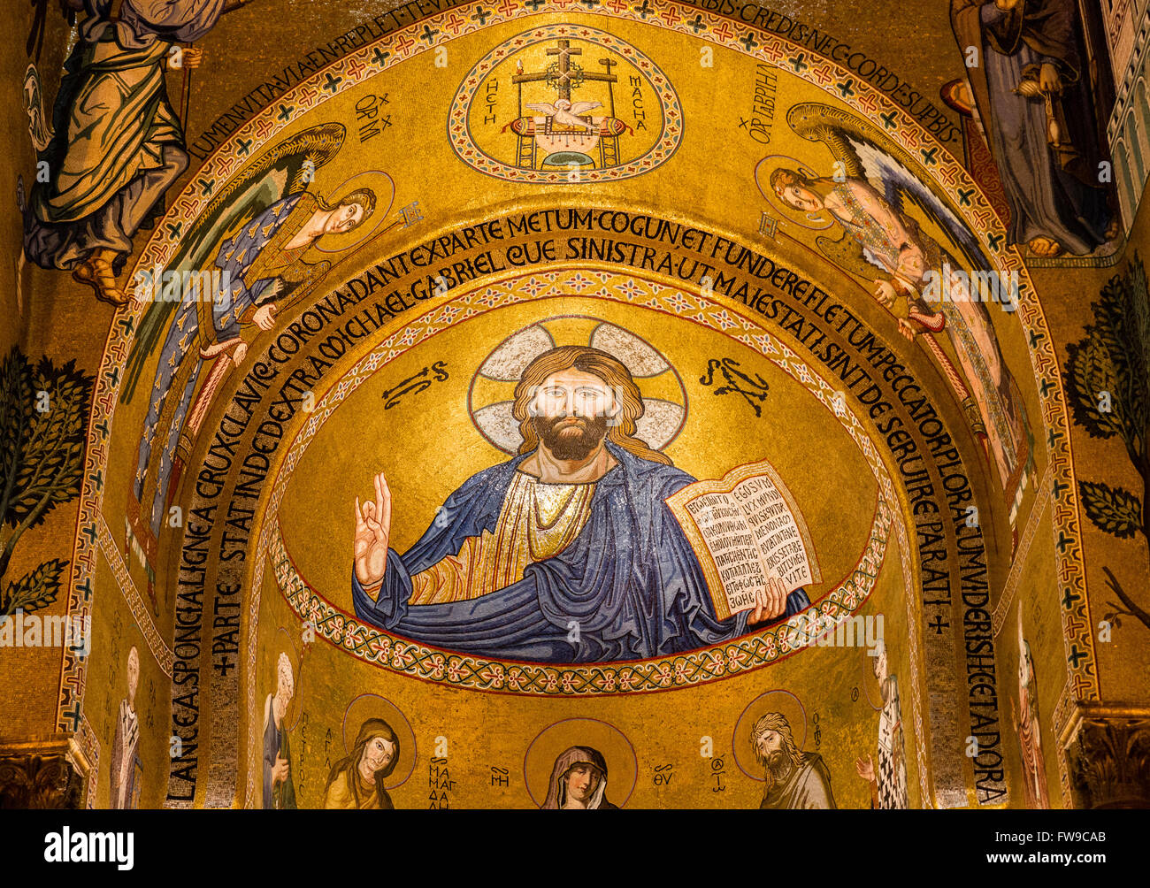 Christ Pantocrator Byzantine Mosaic Art