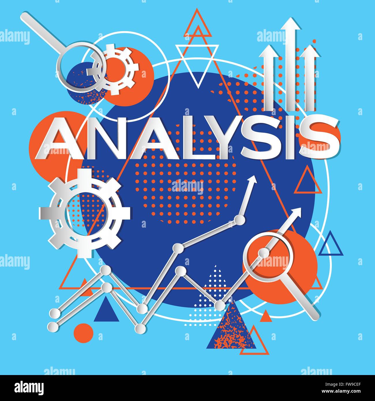 Analysis Concept Finance Infographic Magnifying Glass Stock Vector ...