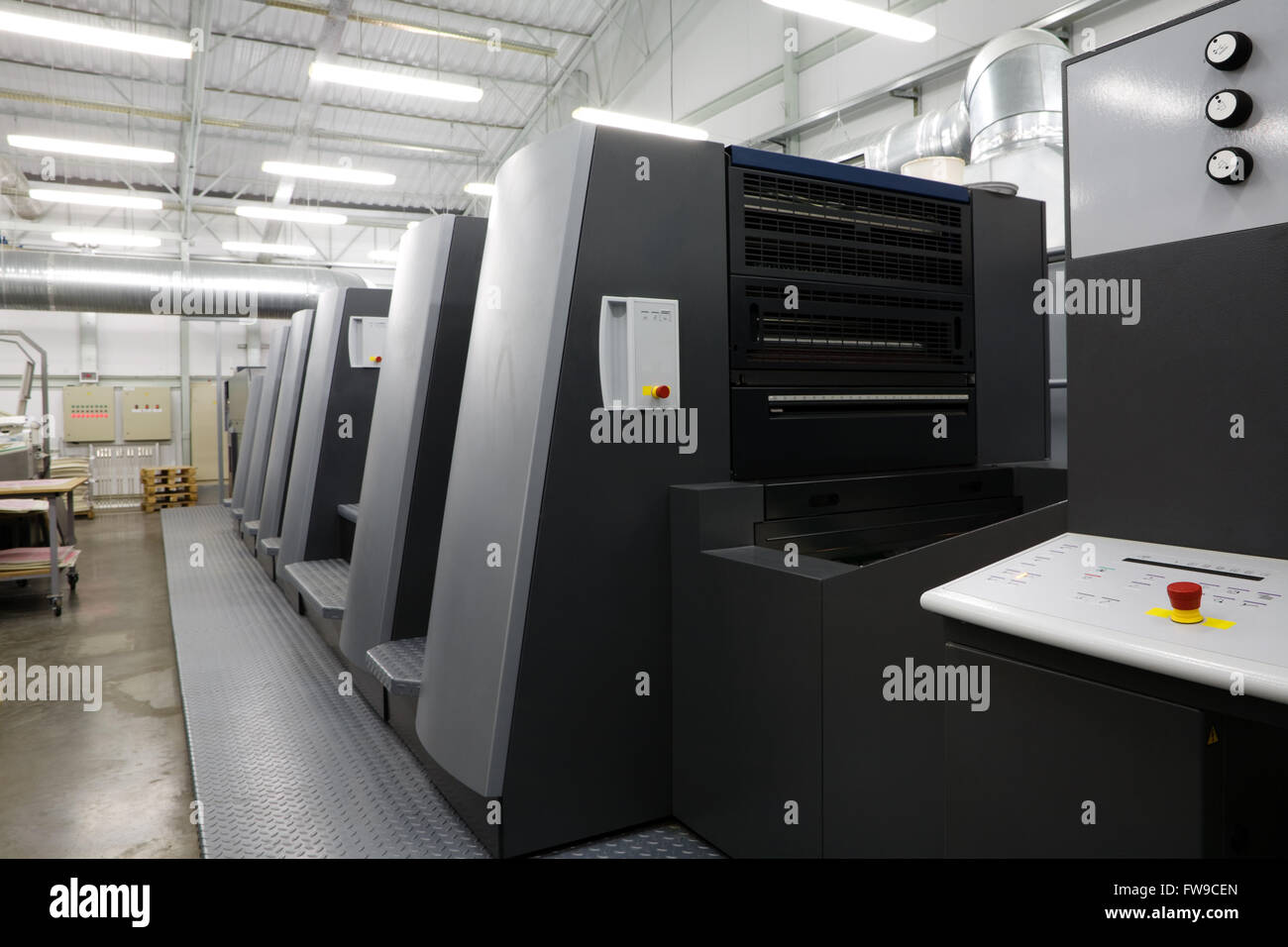 The equipment for a press in a modern printing house Stock Photo - Alamy