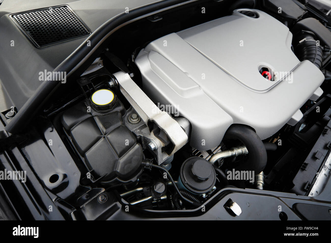 The powerful engine of the modern car Stock Photo - Alamy