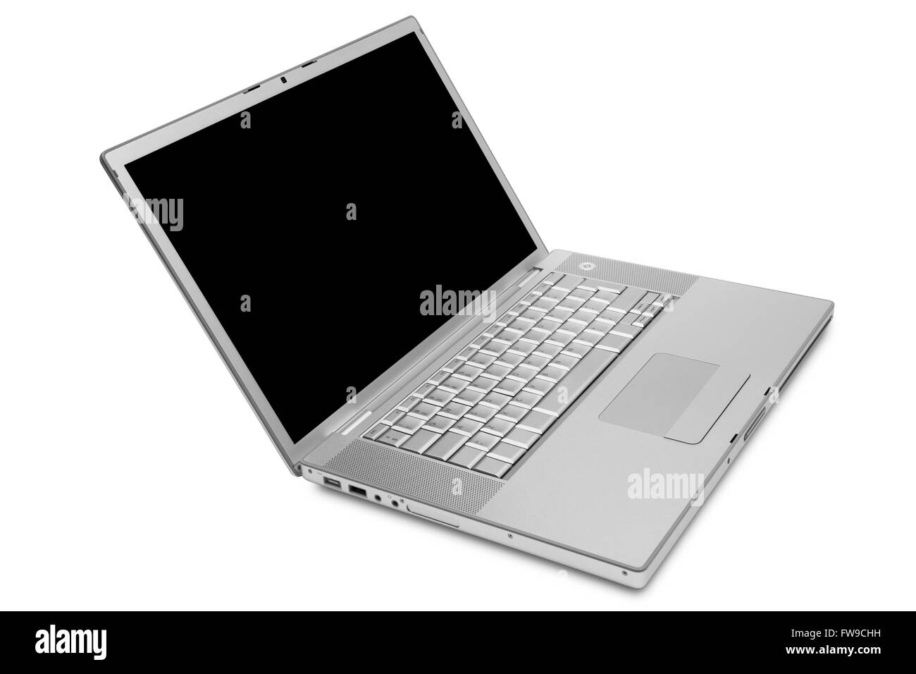 Modern and stylish laptop on a white background Stock Photo - Alamy