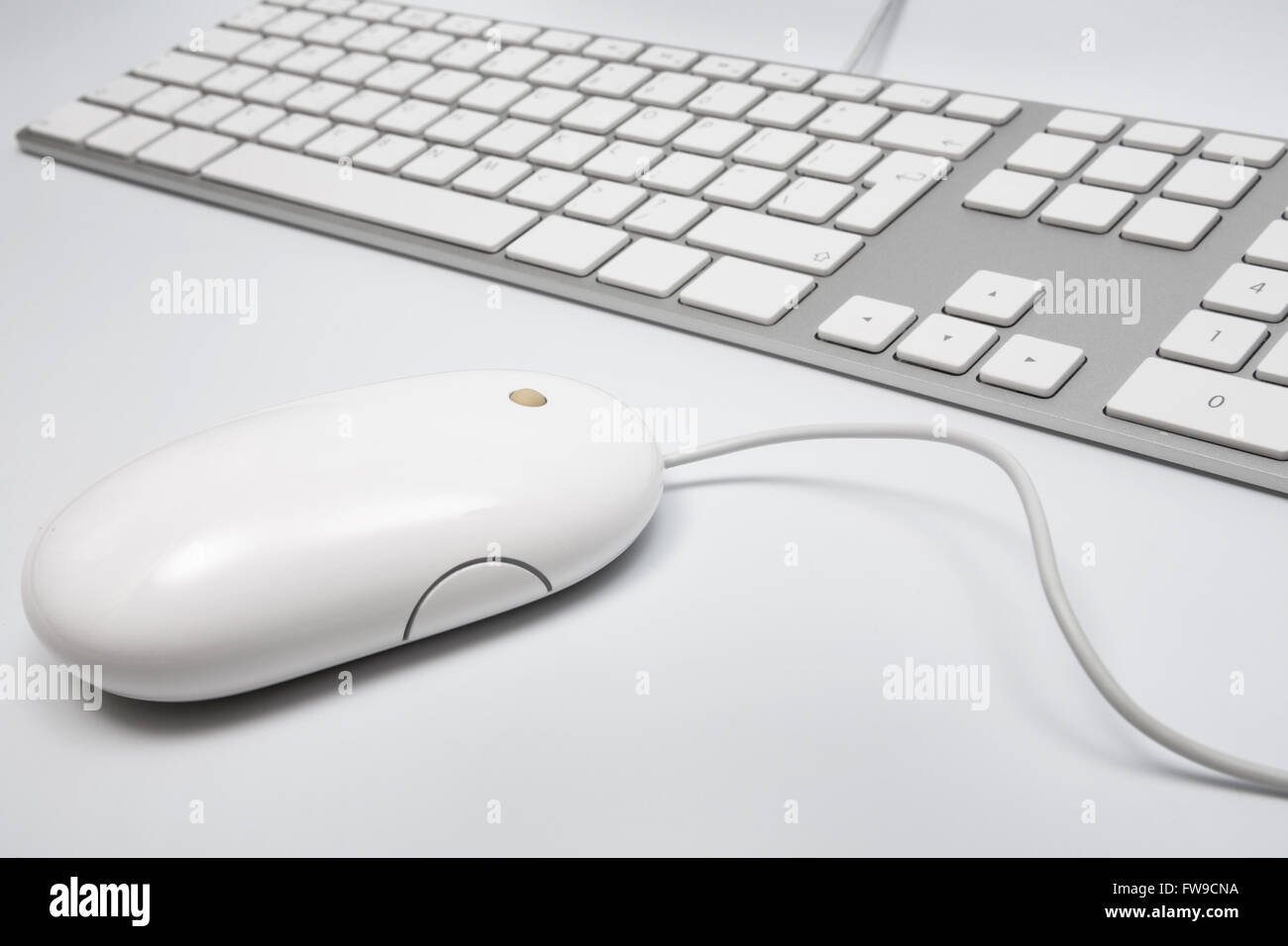 The modern keyboard and the mouse for a computer Stock Photo - Alamy