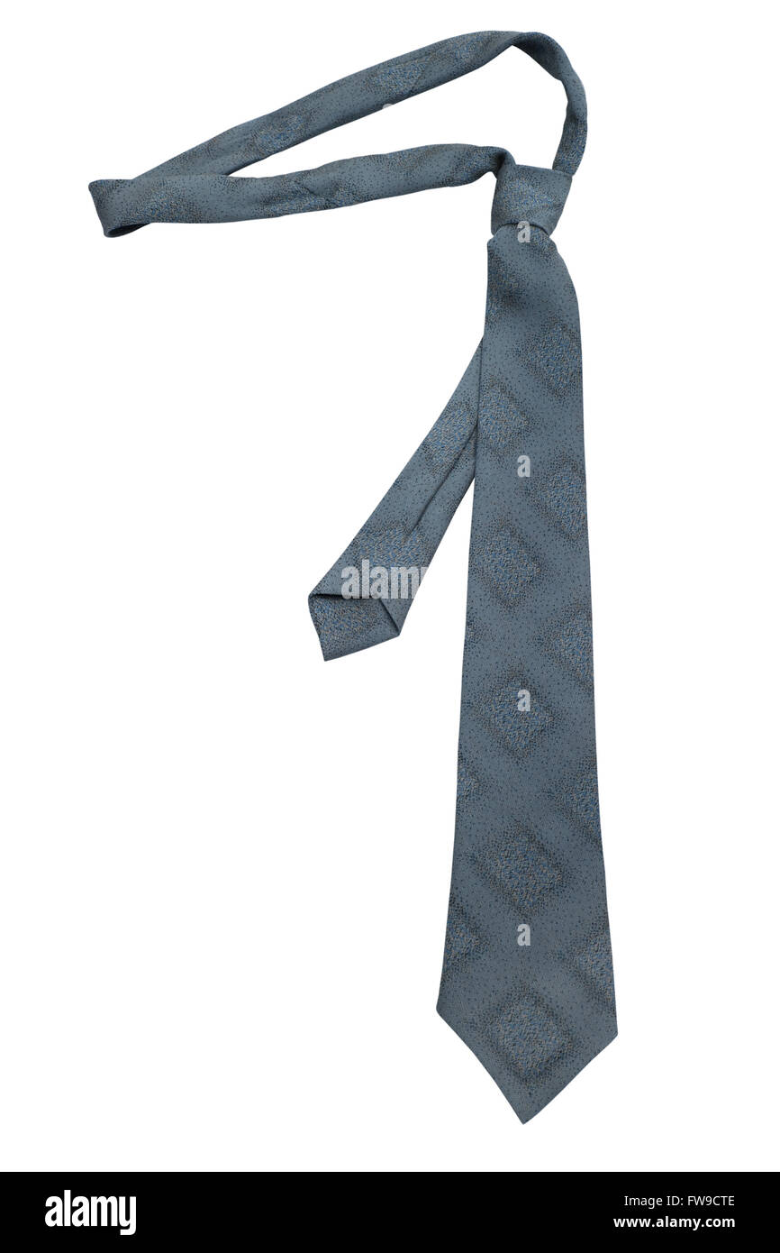 Fashionable grey necktie on a white background Stock Photo - Alamy