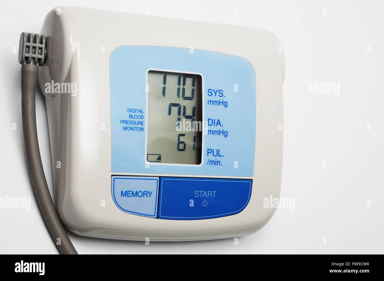 The modern device for measurement of pulse and a blood pressure Stock ...