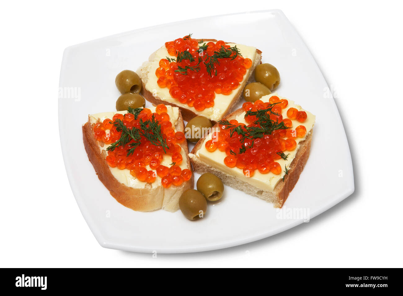 Sandwiches red fish salmon Cut Out Stock Images & Pictures - Alamy